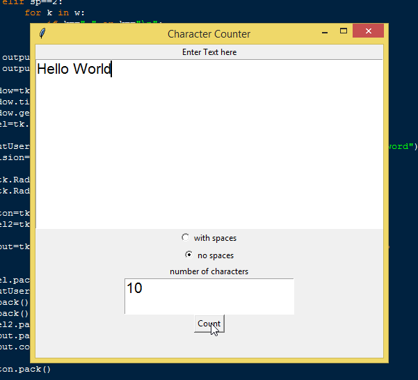 Simple Character Counter App Using Tkinter In Python Free Source Code Sourcecodester